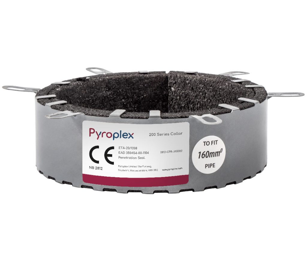 Pyroplex CE Marked 200 Series Fire Collar to Fit 160mm Diameter PVC ...